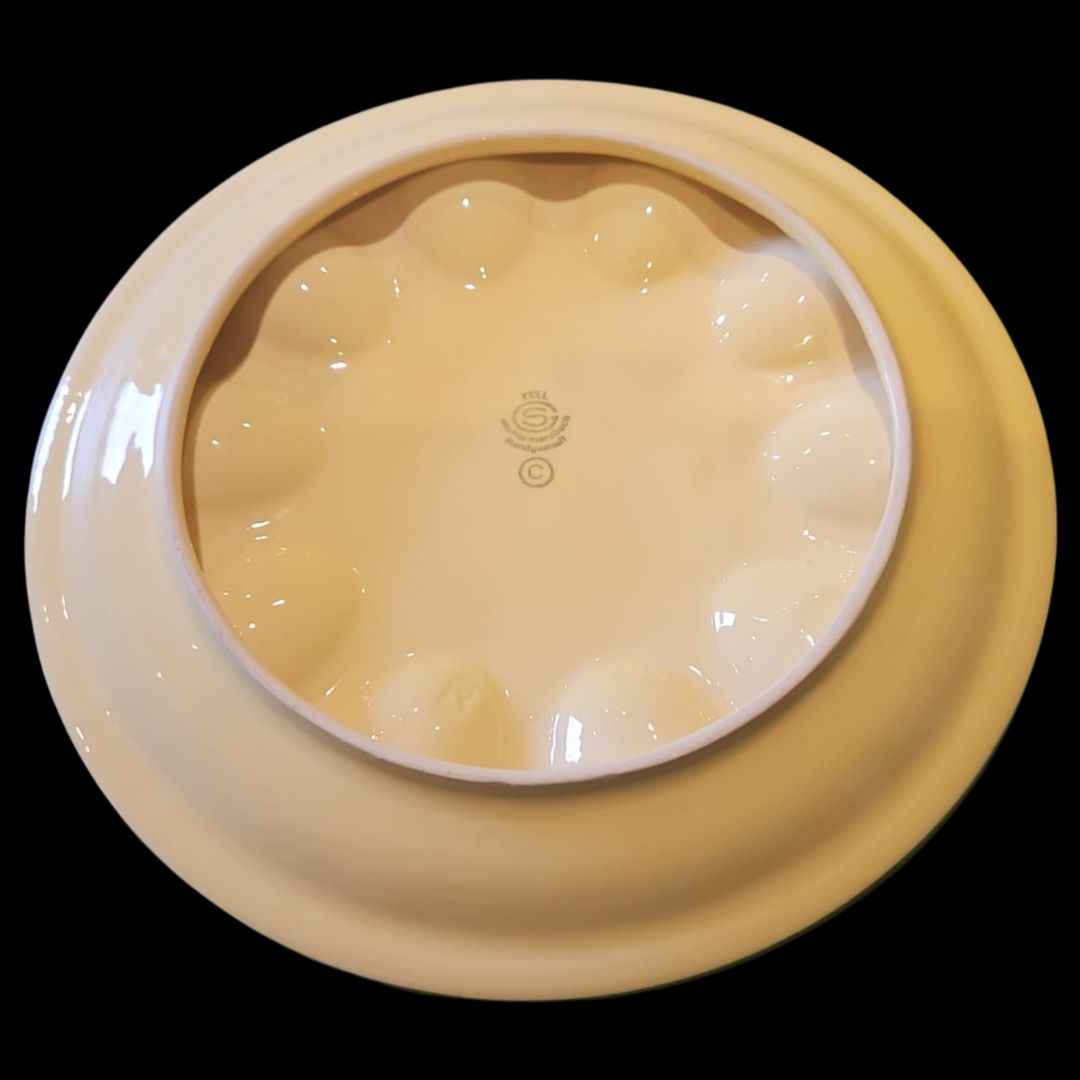 Zeller Keramik Hahn und Henne: Eierteller / Eierplatte / Servierteller ...